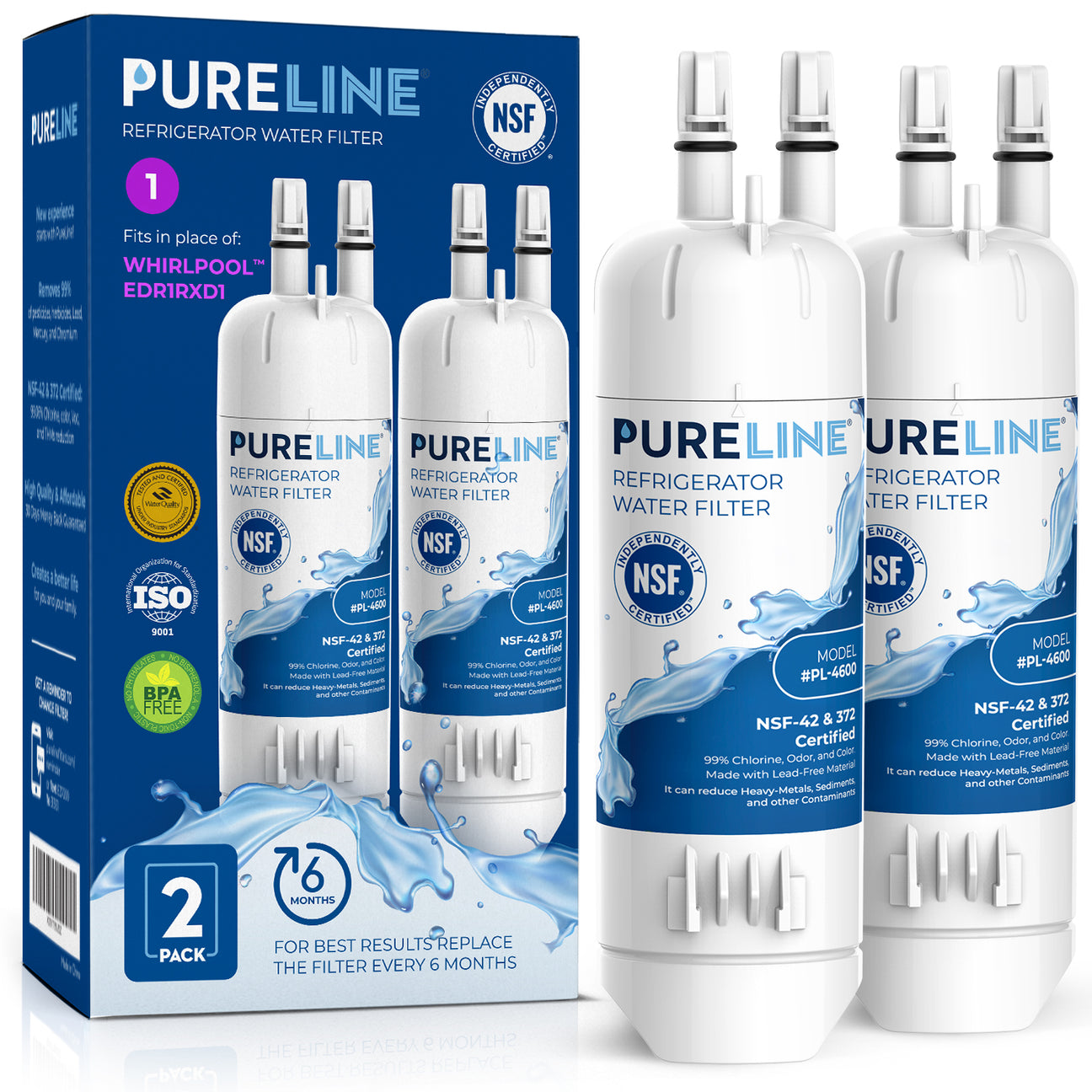 Whirlpool Everydrop Filter 1, EDR1RXD1, W10295370A, P8RFWB2L, P4RFWB ...